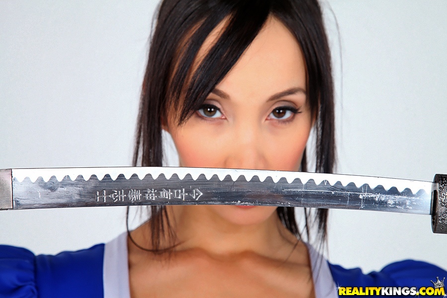 Cosplay Photo Session Of Asian Model With Big Boobs Samurais Saber